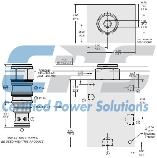 Buy HYDRAFORCE | 5500500N | HPC42-J49-0-N - Certified Power Solutions