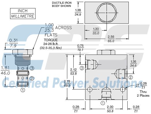 Buy HYDRAFORCE | 5241000 | LS10-30-0-N SHUTTLE VALVE - Certified Power Solutions